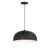 Troy RLM Lighting 5DDM16MBKWT-BC Black Dome 16" Wide Single Light ...