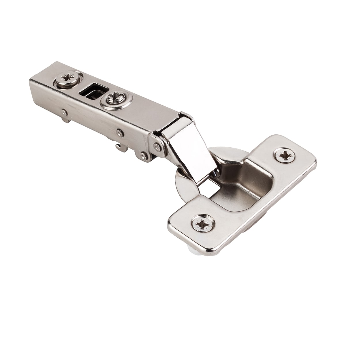 Euro Concealed Cabinet Hinge Full Overlay 165 Degree Opening Nickel ...