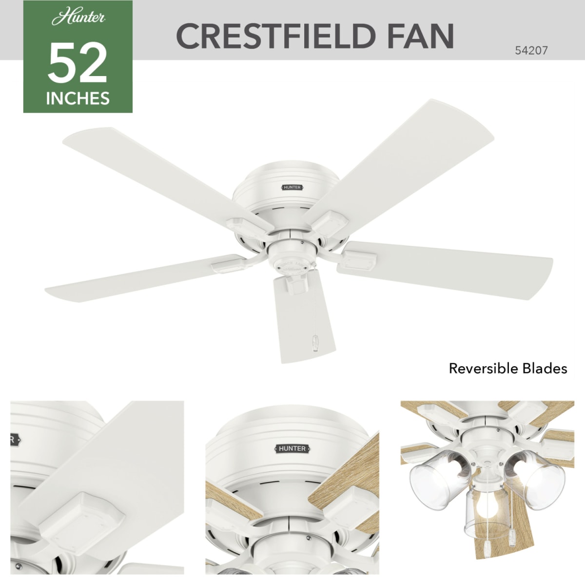 Harbor Breeze 52 Inch Crosswinds Ceiling Fan | Shelly Lighting