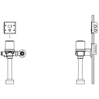 Delta 81T201-WMSHWA Chrome Commercial 1-1/2" Top Spud Electronic Flush ...