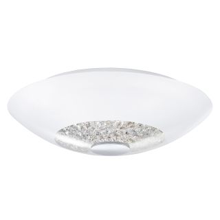 Eglo 92711A Chrome Ellera 4.75" Height 2 Light Flush Mount Ceiling ...