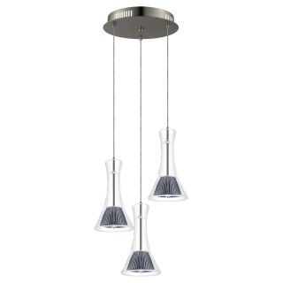 Eglo 93792A Matte Nickel 11" Wide 3 Light LED Pendant from the Musero ...