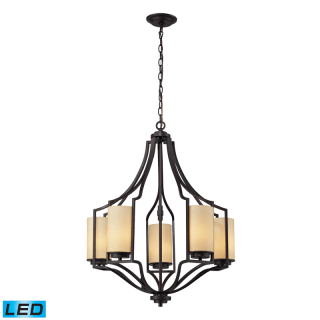 Elk Lighting 31316/5-LED Oiled Bronze Linden 5 Light 1 Tier LED ...