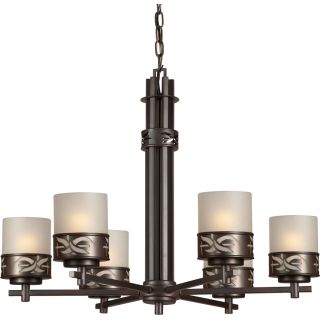 Forte Lighting 2534-06-32 Antique Bronze 6 Light 1 Tier Chandelier ...