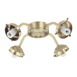 Hunter 22573 Bright Brass Four Light Straight Arm Ceiling Fan Fitter ...