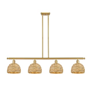 Innovations Lighting 516-4I-SG-RBD-8-NAT Satin Gold / Natural Woven ...
