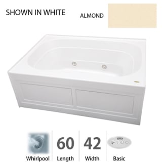 Jacuzzi SGS6042WCF2XXA Almond 60" x 42" Signa® Drop In Three Wall ...