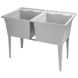 PROFLO PFMS2623F Granite Grey Double Basin Floor Mounted Laundry Sink ...