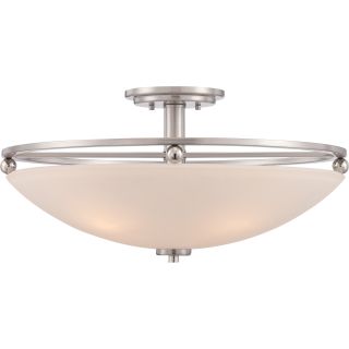 Quoizel QF1831BN Brushed Nickel Signature 4 Light Semi-Flush Ceiling ...