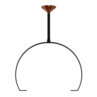 The CopperSmith CY11 Matte Black 19" Tall Classic Aluminum Ceiling Yoke ...
