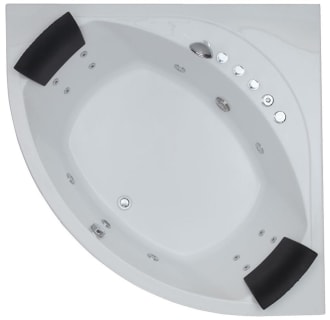 Eago AM200 White 84"Acrylic Whirlpool Tub for Corner Installation with ...