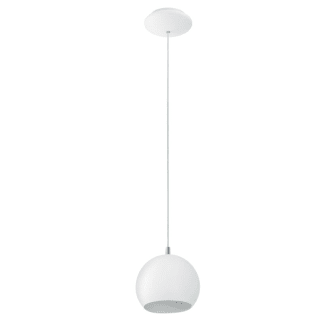 Eglo 92357A Steel / White Petto 1 Light Foyer Pendant with White Finish ...