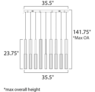 ET2 E10017-MPLT Multi-Colored Flute 35 Light 36" Wide Multi Light LED ...