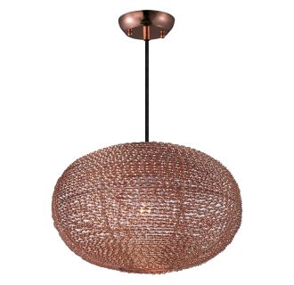 Maxim 12192CP Copper 1 Light 16" Wide Pendant from the Twisp Collection ...