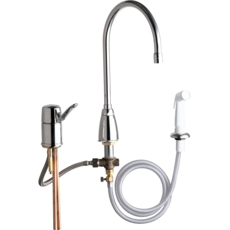 Chicago Faucets 2304-ABCP Chrome Commercial Grade High Arch Kitchen ...