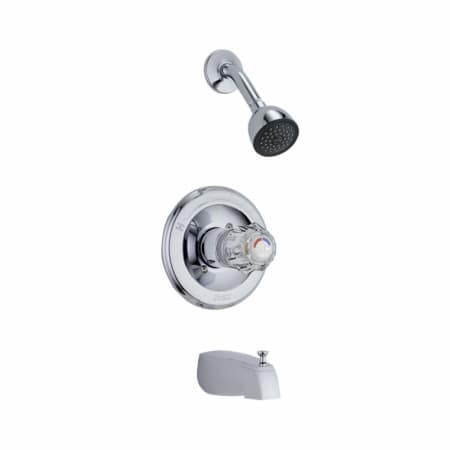 Delta 1348-WS Chrome Faucet Tub and Shower Single Handle from the ...