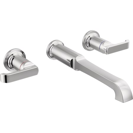 Delta T5789-PR-LHP-WL Lumicoat Chrome Tetra Wall Mounted Two Handle Tub ...