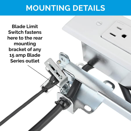 Docking Drawer 6015-1000W White Safety Interlock Outlet with Blade ...