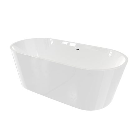 DreamLine BT60X2748C31 White / Polished Brass Enigma 47" Free Standing ...
