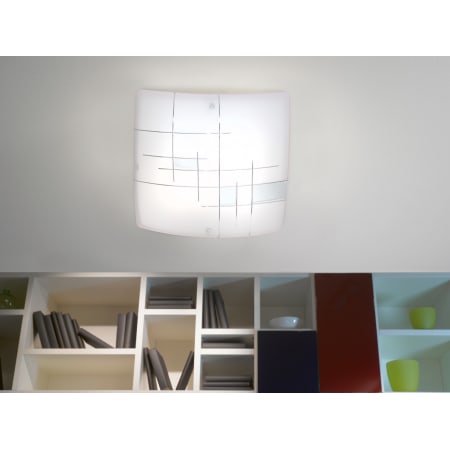 Eglo 90383A Silver / Chrome 2 Light Flush Mount Ceiling Fixture from ...