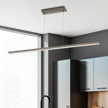 Eglo 93896A Matte Black Pellaro 3 Light Touch Dimmer LED 44" Wide ...