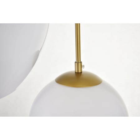 Elegant Lighting LD2219BR Brass / Frosted White Baxter 3 Light 21" Wide ...