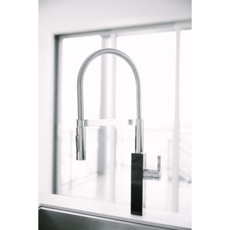 Franke FFPD4621 Chrome with Black Glass Crystal 23-inch Tall Modern ...