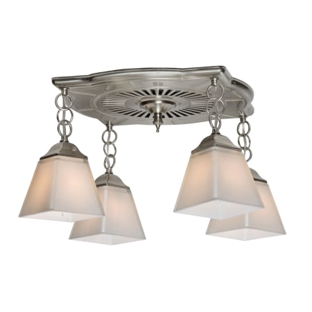 Hunter 80709 Brushed Nickel Four Light Semi Flush 110 CFM Bathroom Fan ...