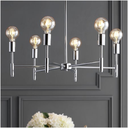 JONATHAN Y Lighting JYL7458A Chrome JYL Turing 6 Light 29" Wide LED ...