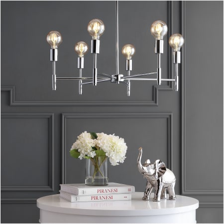 JONATHAN Y Lighting JYL7458A Chrome JYL Turing 6 Light 29" Wide LED ...