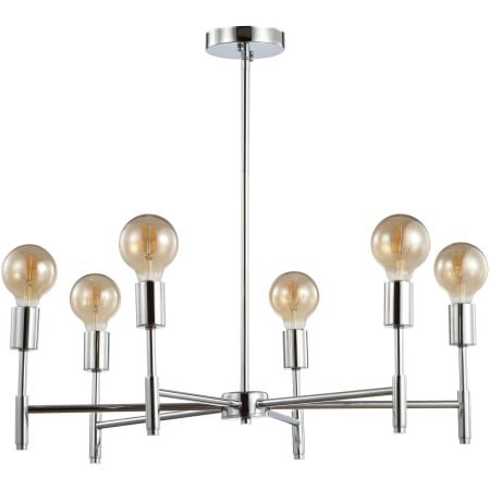JONATHAN Y Lighting JYL7458A Chrome JYL Turing 6 Light 29" Wide LED ...