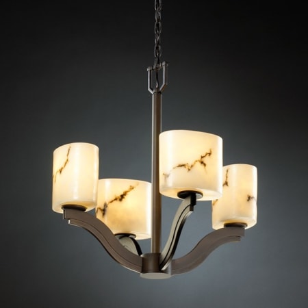 Justice Design Group FAL-8970-MBLK Matte Black Bend 4 Light Up Lighting ...