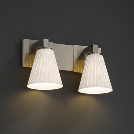 Justice Design Group FSN-8922-BLKN Black Nickel Modular 2 Light ...