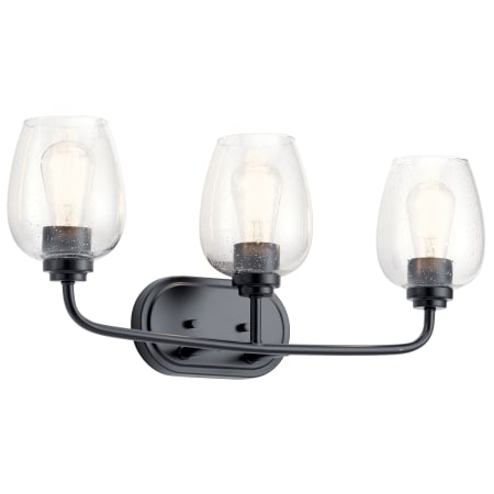 Kichler 45129BKCS Black Valserrano 3 Light 24" Wide Bathroom Vanity ...