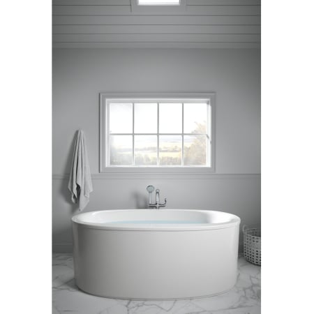 Kohler Sunstruck and Refinia Bundle-CP White with Polished Chrome ...