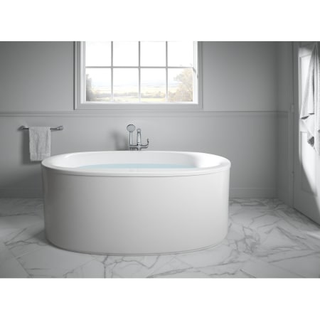 Kohler Sunstruck and Refinia Bundle-CP White with Polished Chrome ...