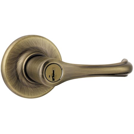 Kwikset 405DNL-5SV2 Antique Brass Dorian Keyed Entry Door Leverset with ...