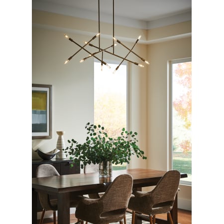 LBL Lighting SU952AB Aged Brass Line 14 Light 48" Wide Linear ...