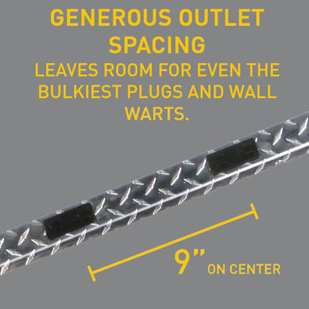 Legrand PM48TC Stainless Steel Plugmold Tough 4 ft. 10-Outlet Power ...