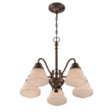 Lite Source LS-18742 Antique Copper Towne 5 Light Adjustable Chandelier ...