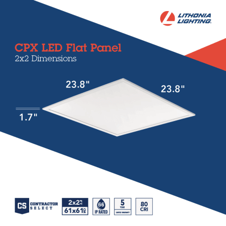 Lithonia Lighting CPX 2X2 3200LM 40K M4 White CPX 24" x 24" 4000K LED ...