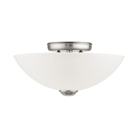 Livex Lighting 4207-91 Brushed Nickel 2 Light 120 Watt Semi-Flush Mount ...