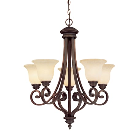 Millennium Lighting 1205-RBZ Rubbed Bronze Oxford 5 Light Single Tier ...