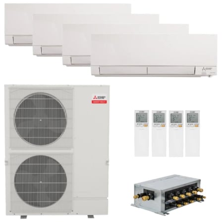 Mitsubishi Heat Pump Mini Split Systems Cooling - MXZ-SM60NAM 4-MSZ-FS12NA