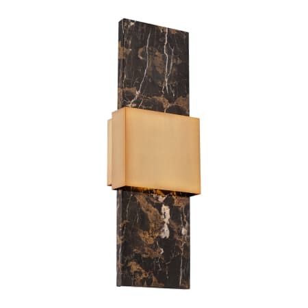 Modern Forms WS-50324-BK/AB Black Aged Brass Mercer 8" Tall 3000K LED Marble Wall Sconce ...