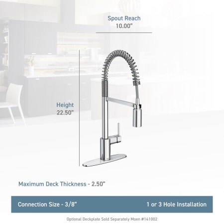 Moen 5923BL Matte Black Align 1.5 GPM Single Hole Pull Down Kitchen ...