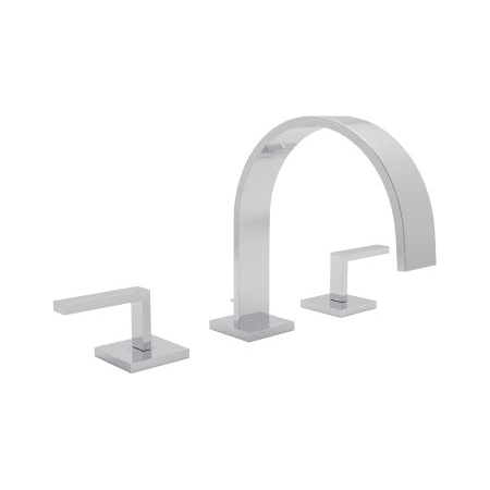 Rohl WA106L-APC-2 Polished Chrome Wave Widespread Kitchen Faucet with ...