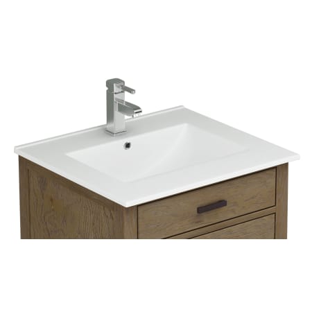Sagehill Designs RC2522-WS White 25" Ceramic Vanity Top with Integrated ...