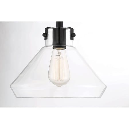 Savoy House 6-9137-1-89 Matte Black Walpole Single Light 11" Wide Semi ...