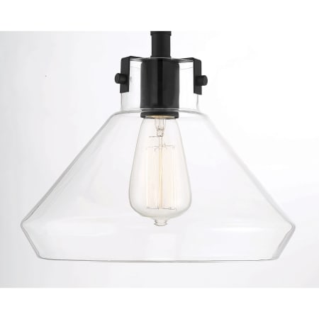 Savoy House 6-9137-1-89 Matte Black Walpole Single Light 11" Wide Semi ...